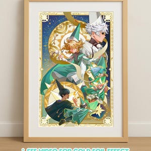 Witch Hat Atelier Gold Foil Print 11''x17'' Qifrey Coco Agott Tetia ...