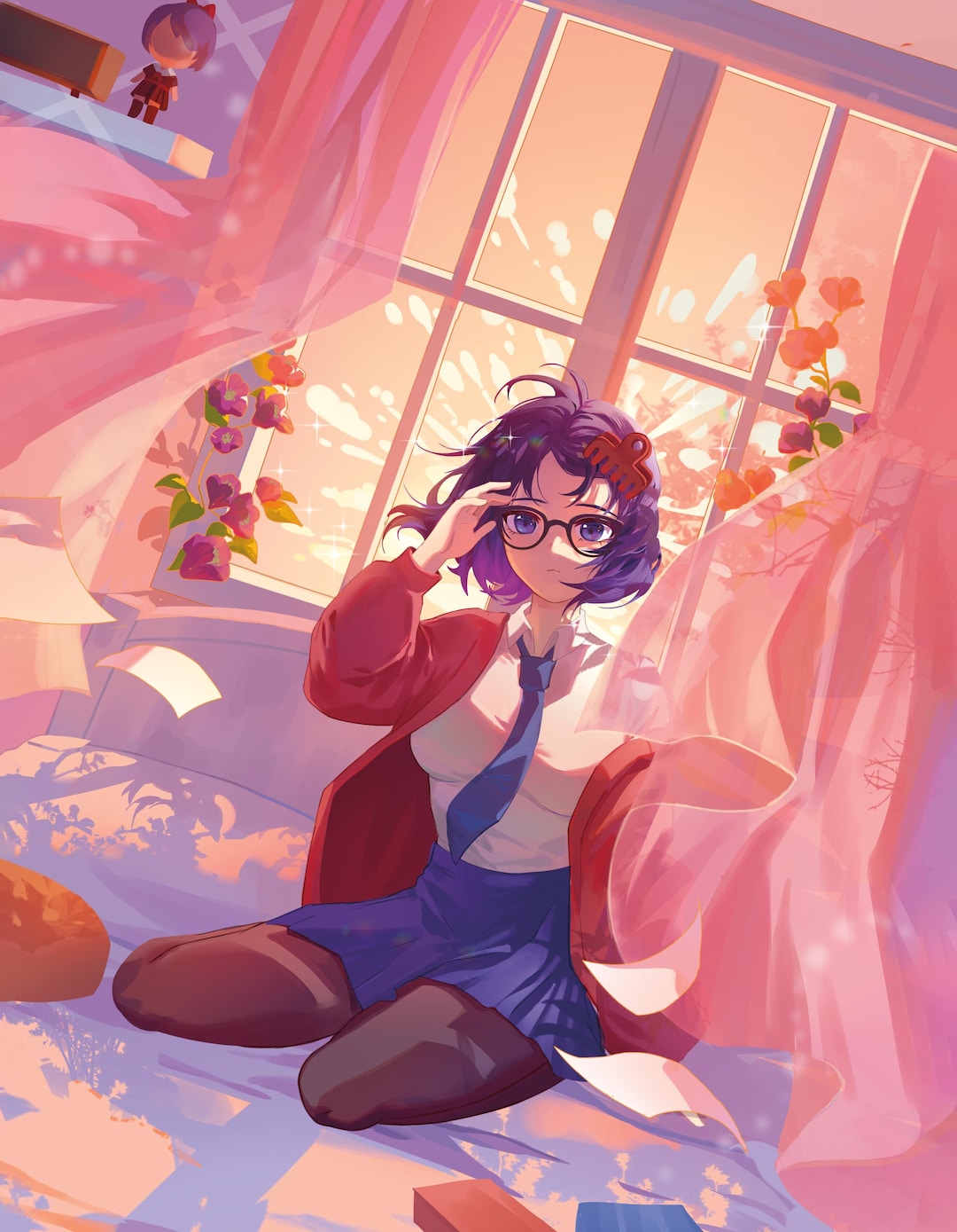 Mila Inspired Art Print – 8.5"x11" Miside Anime Game Illustration - Etsy