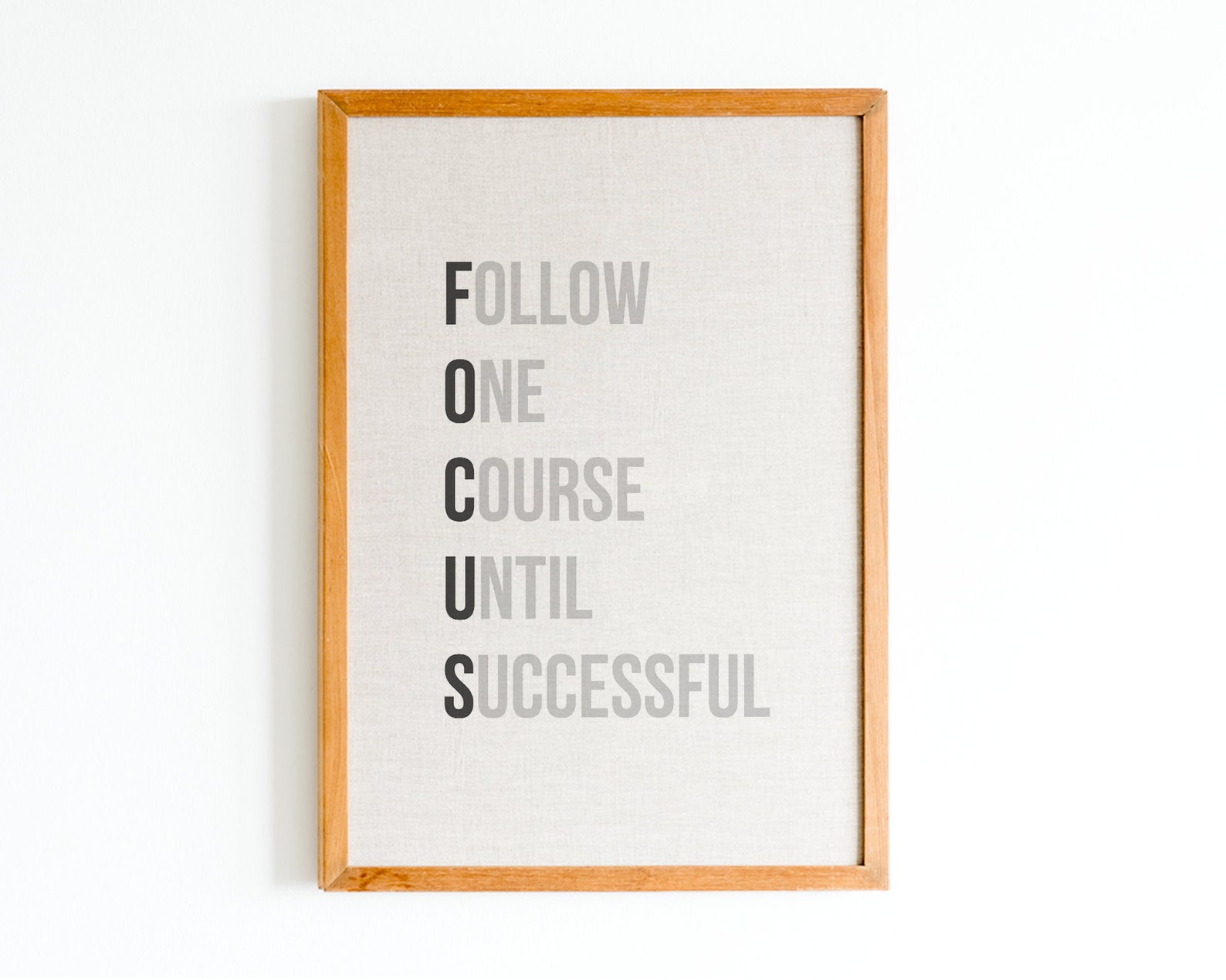 Focus, Inspirational Quote Wall Art Print, Wall Decorations With ...