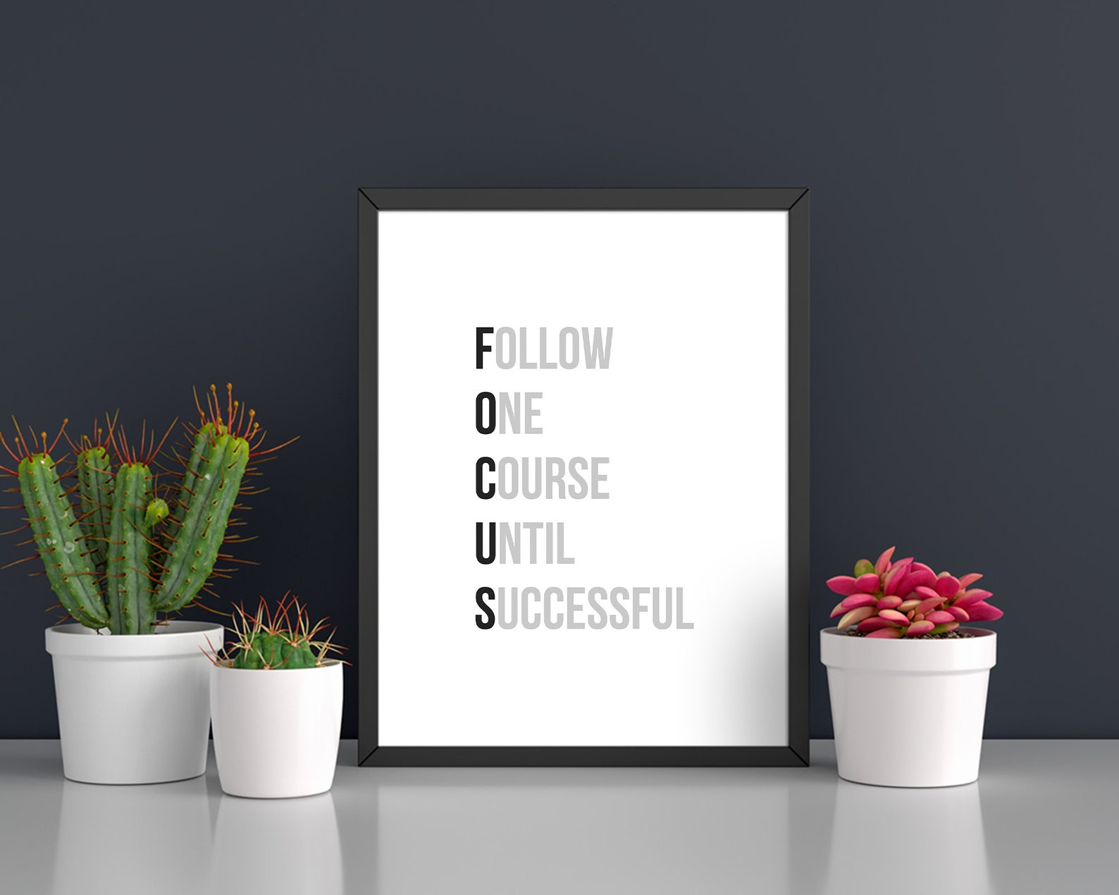Focus, Inspirational Quote Wall Art Print, Wall Decorations With ...