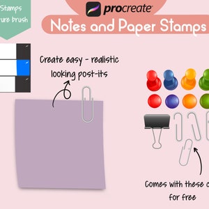 Procreate Notes and Paper Stamps Note Stamp Silhouettes for Digital ...