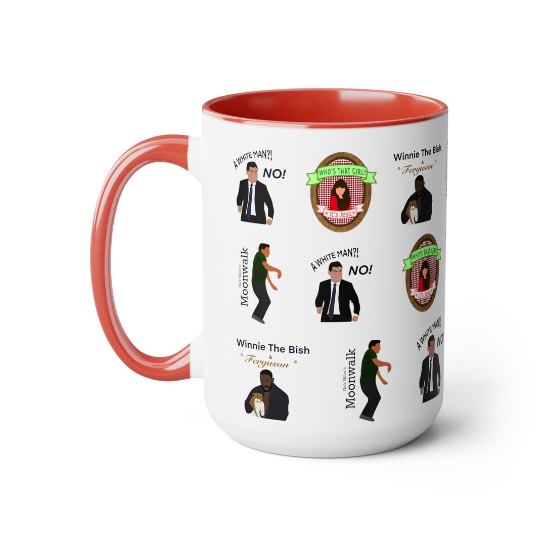 Jess, Winston, Schmidt, Nick Miller Mug, New Girl Fan Art Mug, New Girl ...