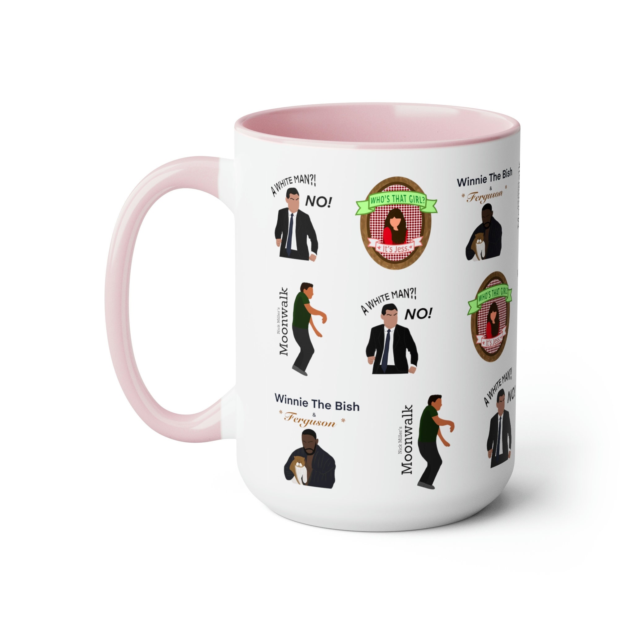 Jess, Winston, Schmidt, Nick Miller Mug, New Girl Fan Art Mug, New Girl ...