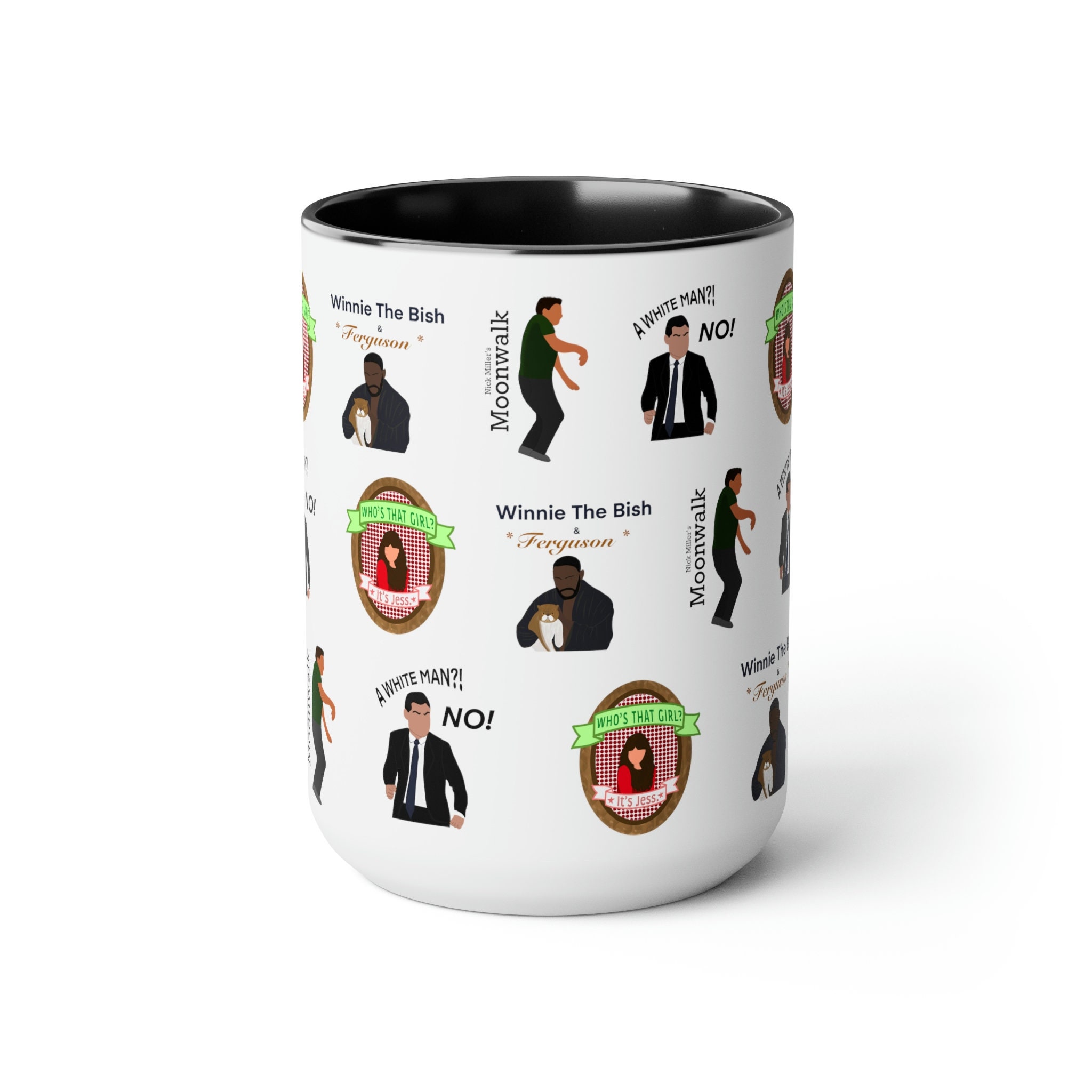 Jess, Winston, Schmidt, Nick Miller Mug, New Girl Fan Art Mug, New Girl ...