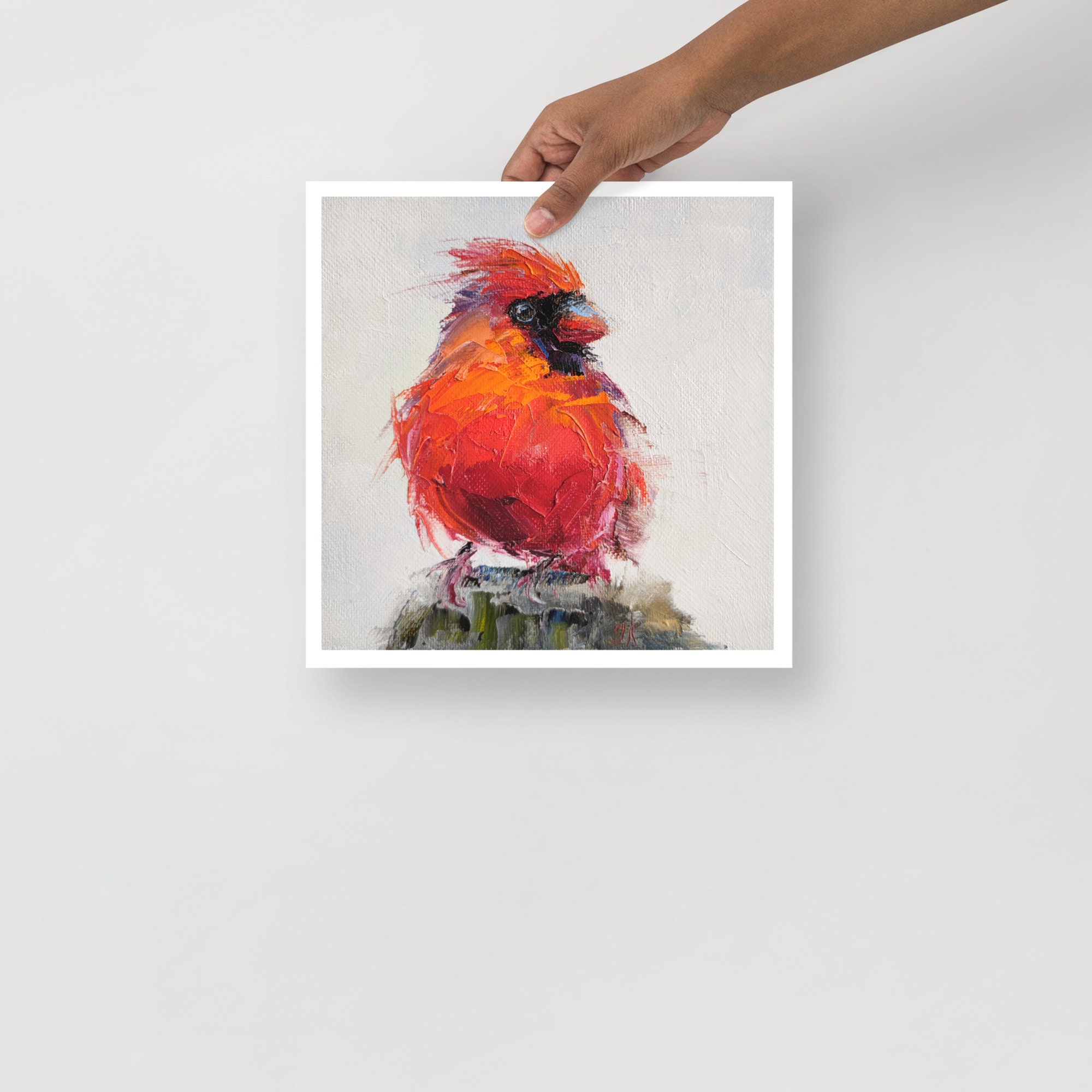 Red Cardinal Print From Original Painting, Bird Poster, Animal Art - Etsy