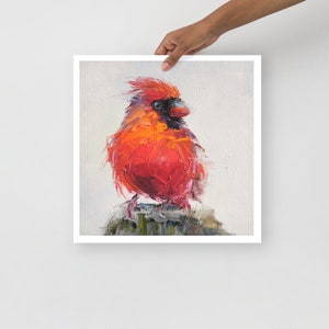 Red Cardinal Print From Original Painting, Bird Poster, Animal Art - Etsy