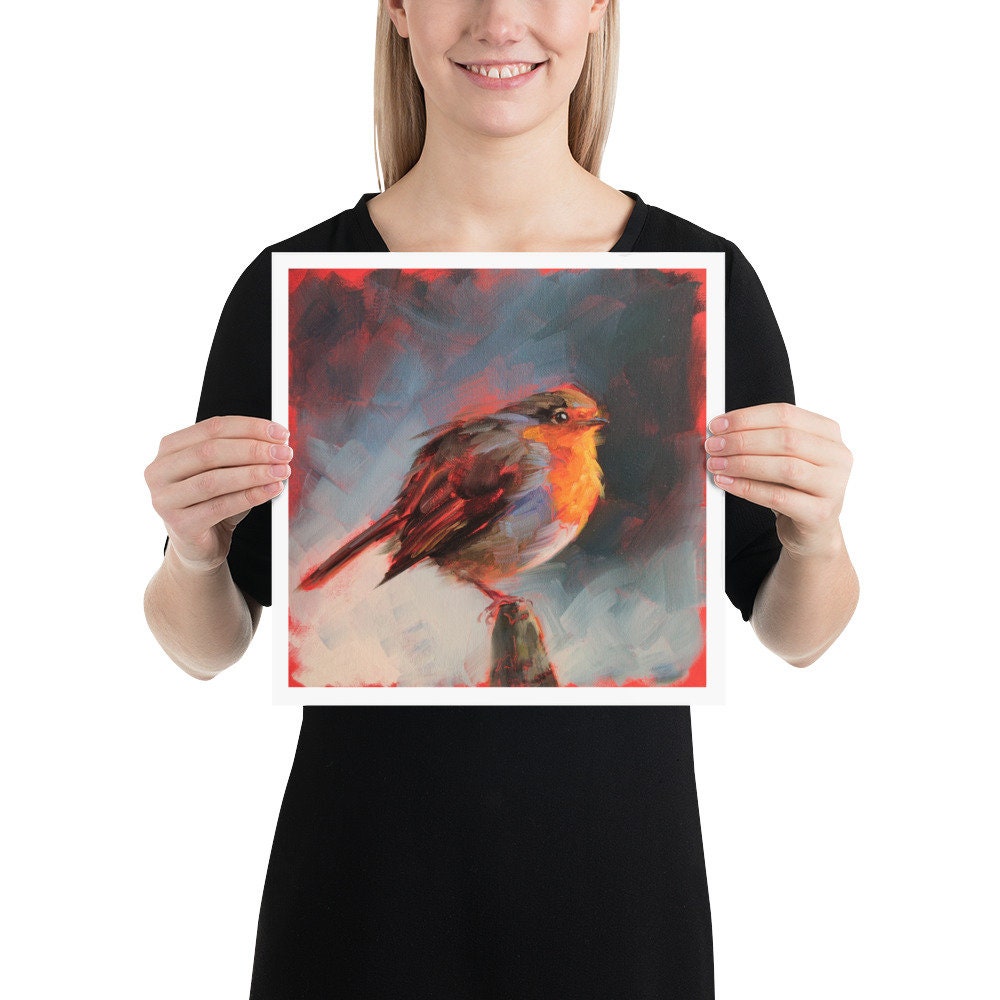 Robin Print From Original Painting, Bird Wall Art, Animal Artwork - Etsy