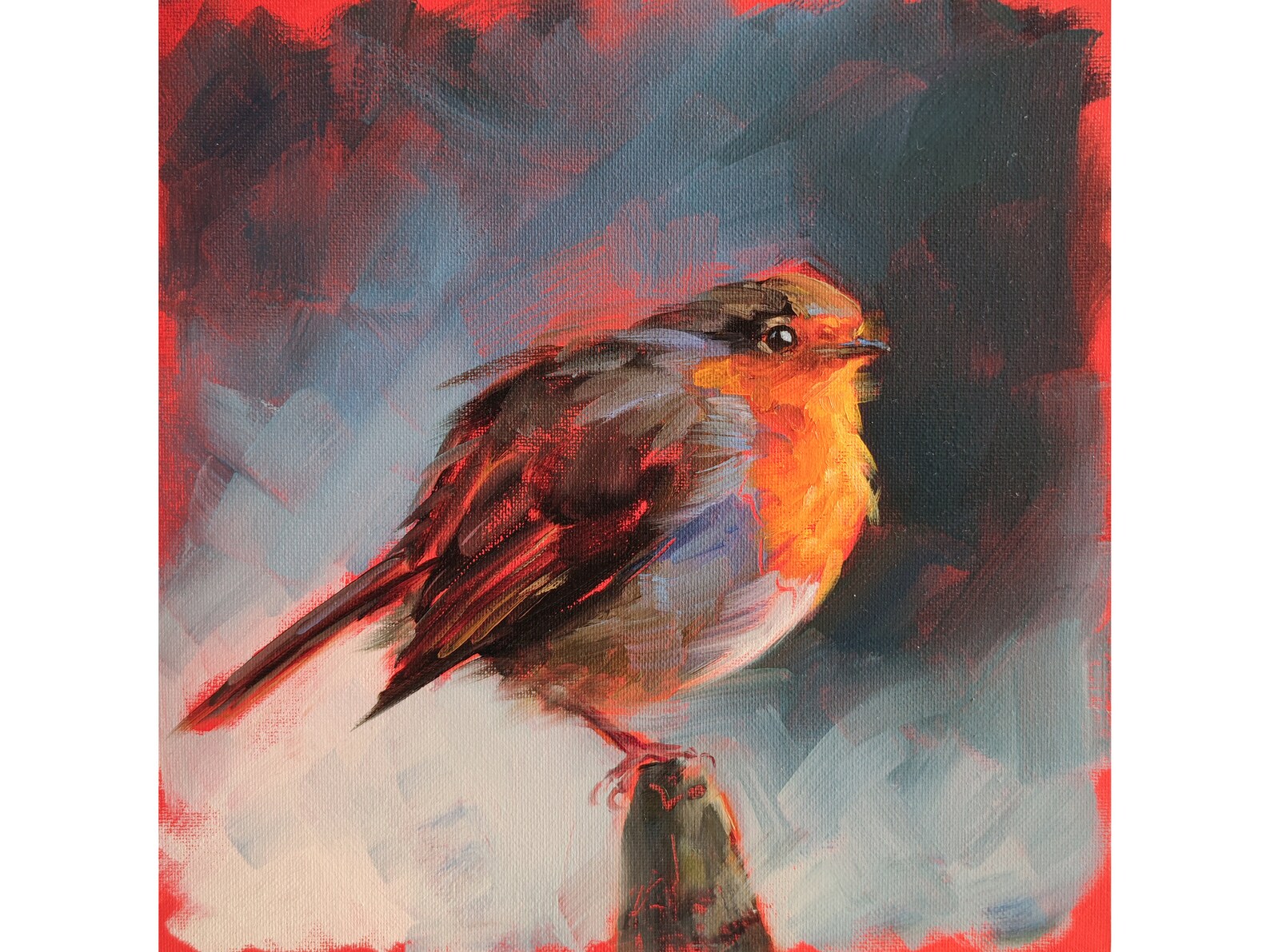 Robin Print From Original Painting, Bird Wall Art, Animal Artwork - Etsy