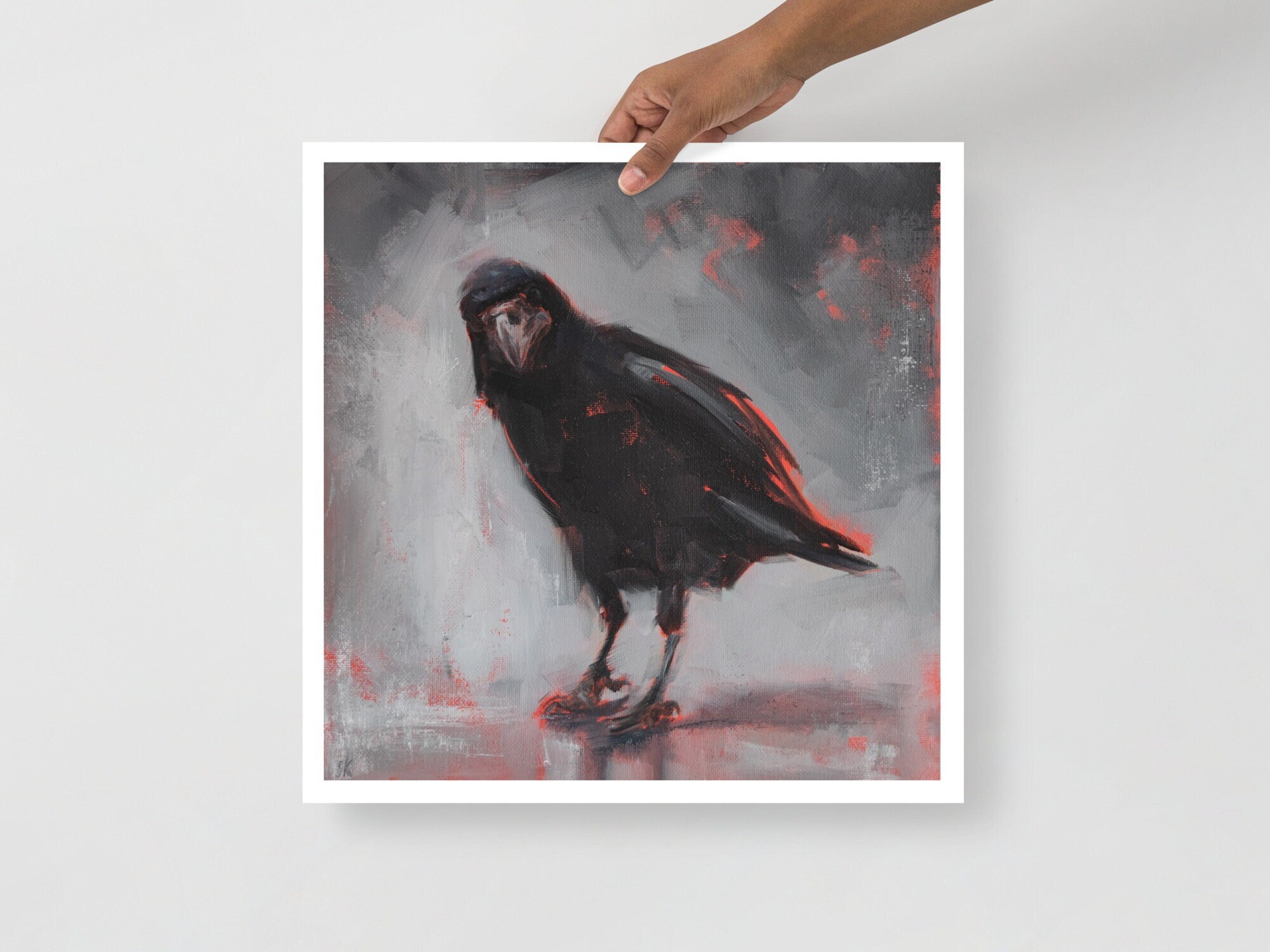 Crow Poster, Art Print, Raven Wall Art, Print From Original Painting ...