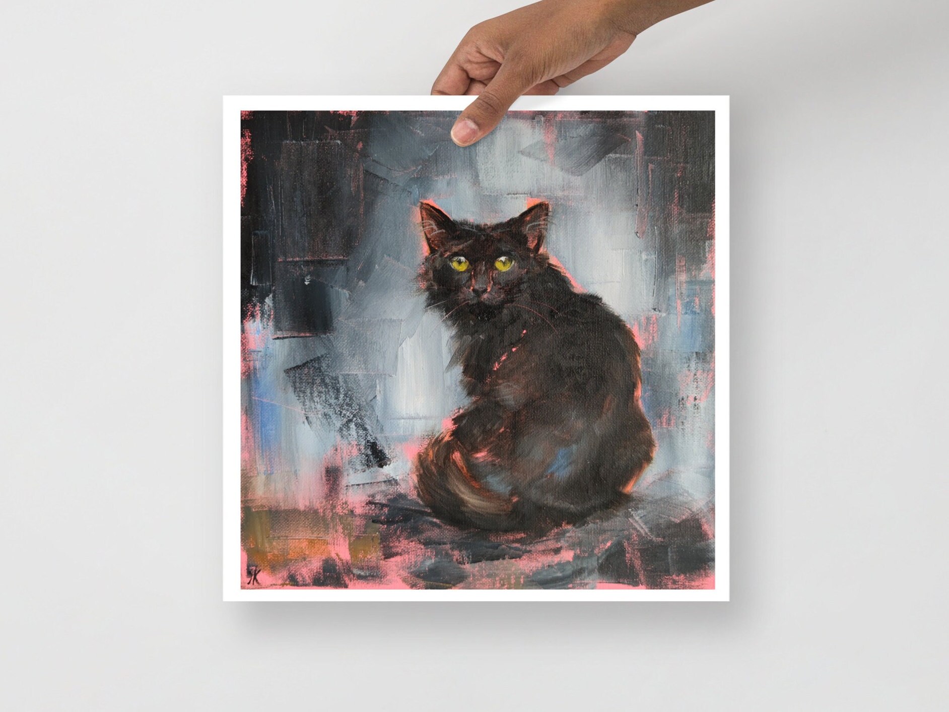 Black Cat Poster, Gothic Wall Art, Cat Poster, Black Cat Print From ...