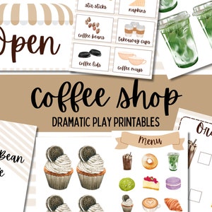 Coffee Shop Dramatic Play Printables - Etsy