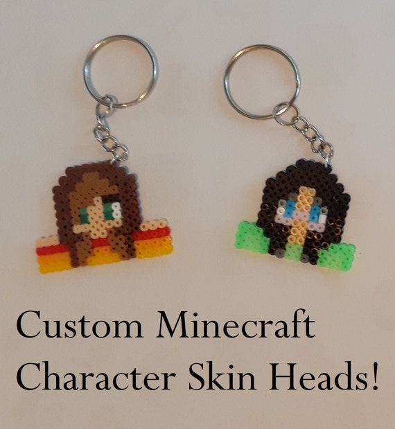 Custom Pair of Mini Minecraft Character's Skin Head on a - Etsy