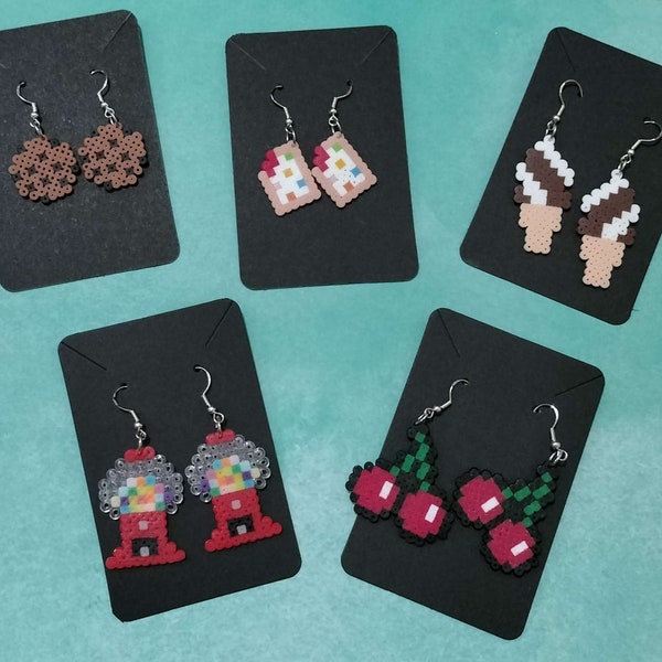 Perler Bead Earrings - Etsy