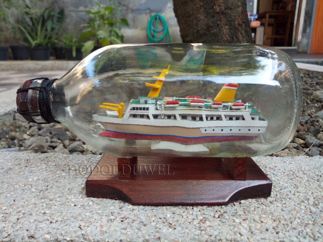 Passenger Ferry Transportation Ship in Bottle Very Rare - Etsy
