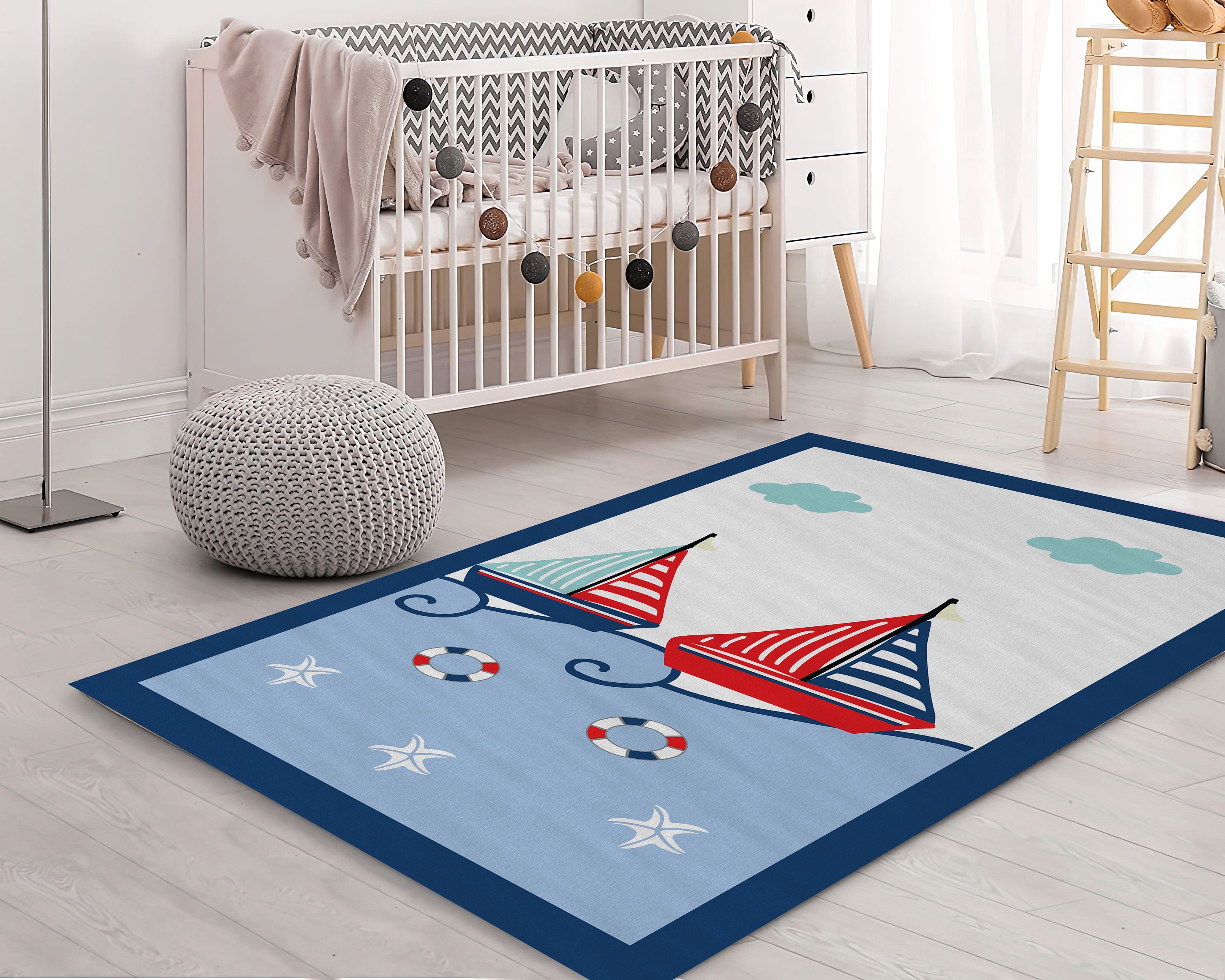 Rugs Scandinavian Kids Rug,Star Kids Rug,Soft Play Rug,Nursery Rug,Non ...