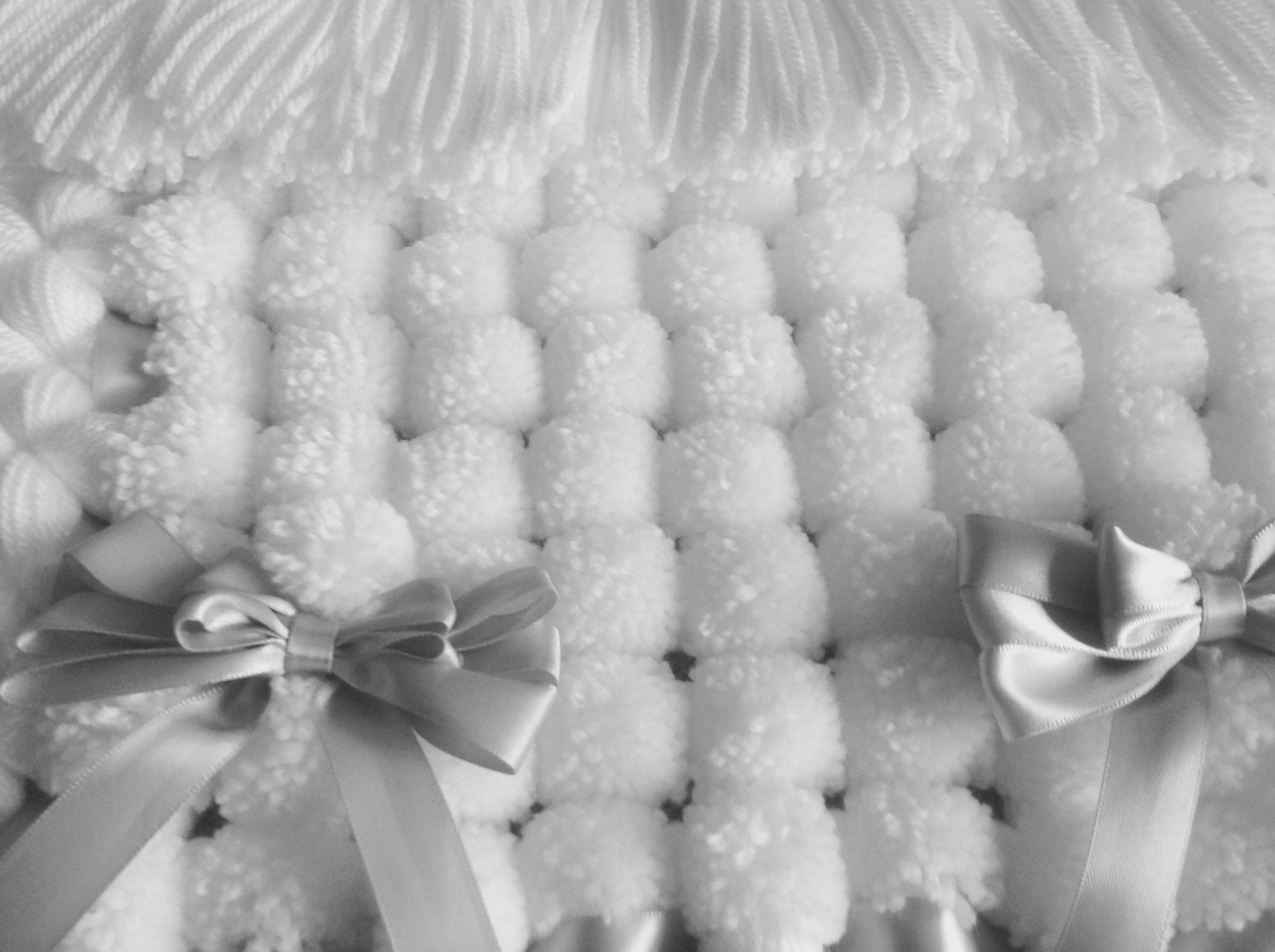 Babies Pram Blanket/topper/pram Set/winter Blanket/pompom - Etsy UK