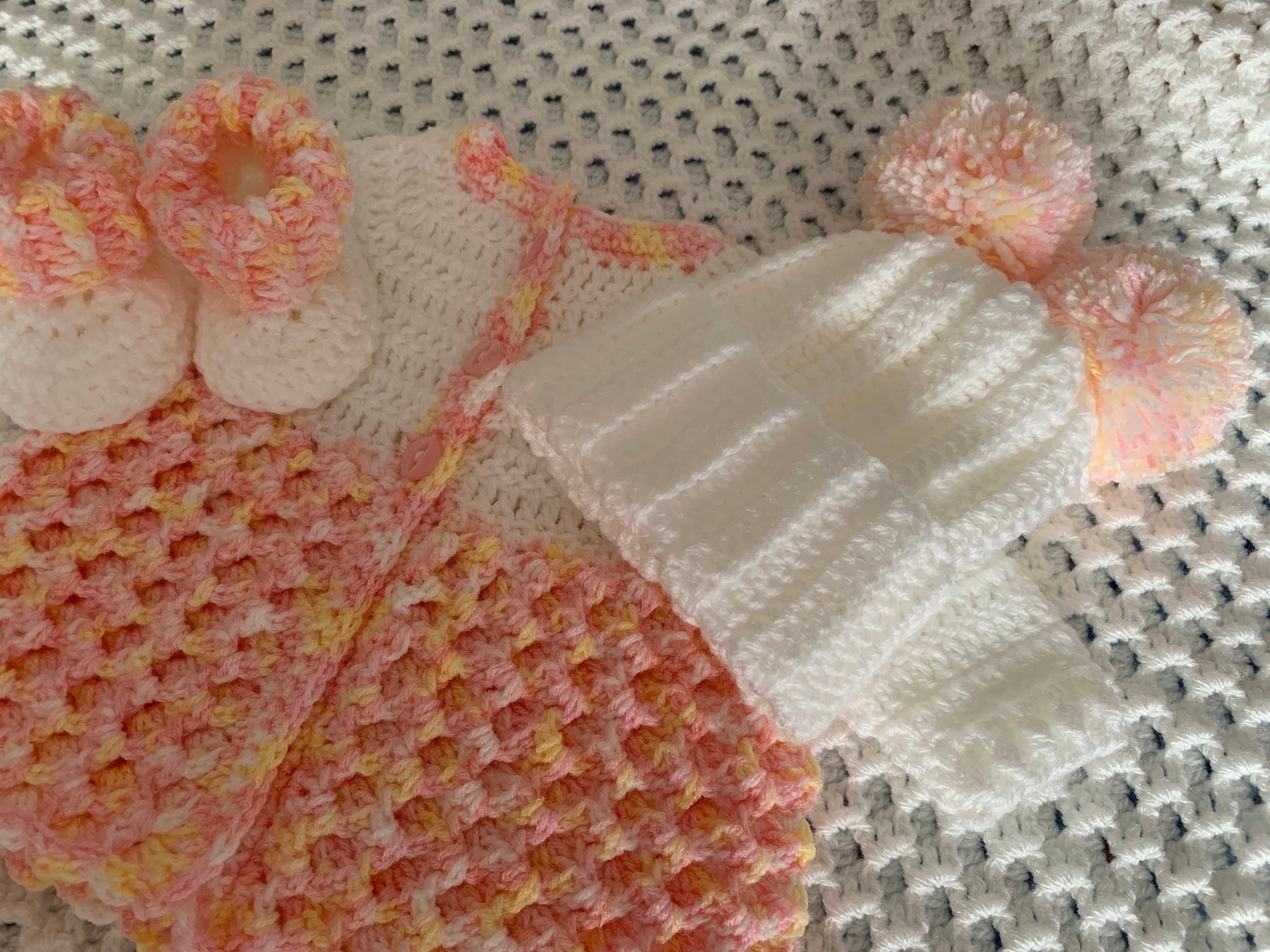 Pompom Pram Set, Blanket/pram Topper/baby Girl Gift/ Unique Gift ...