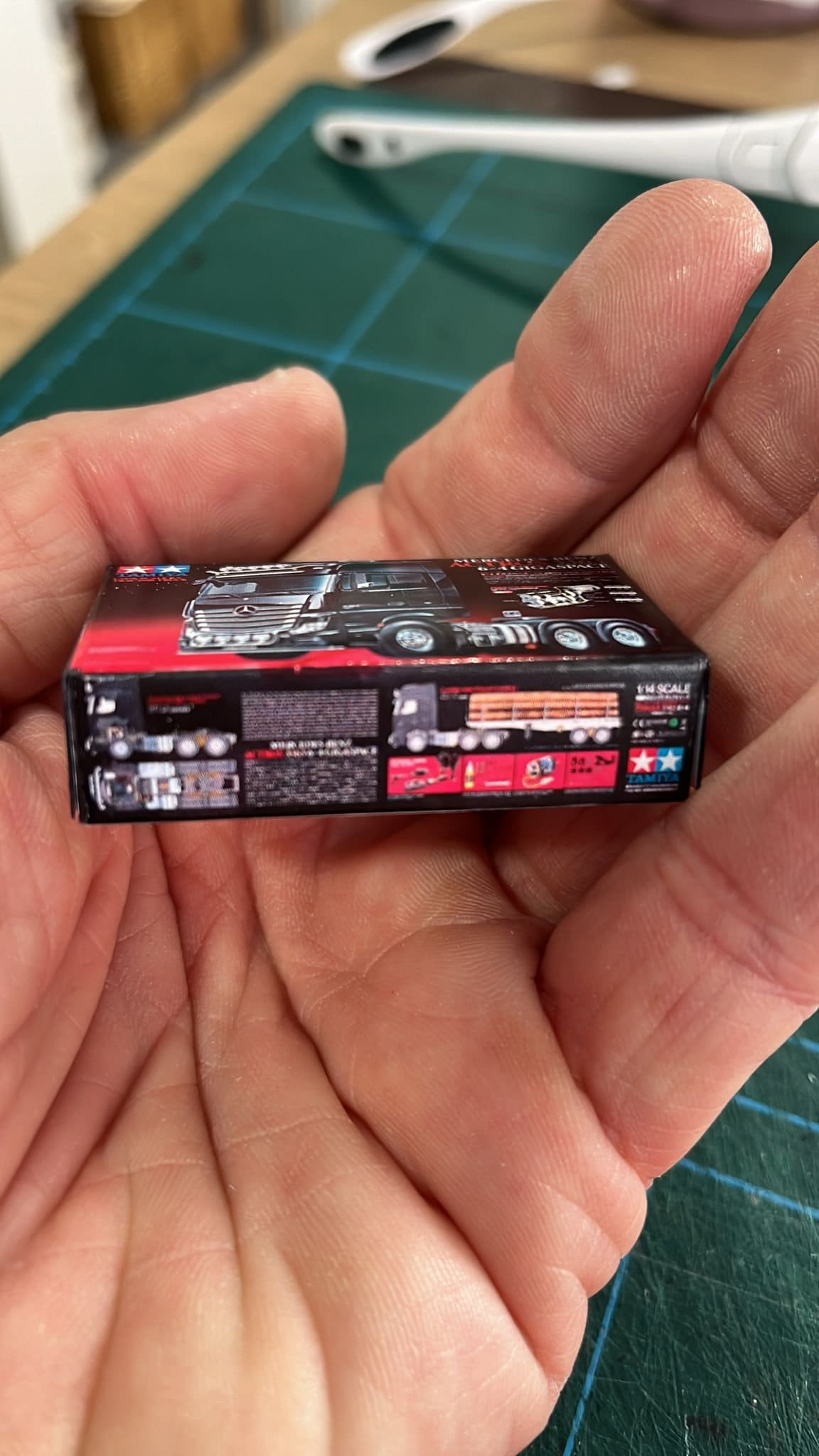 Miniature Toy Box Replica TAMIYA Mercedes Benz Actros. Artisan Hanmade ...