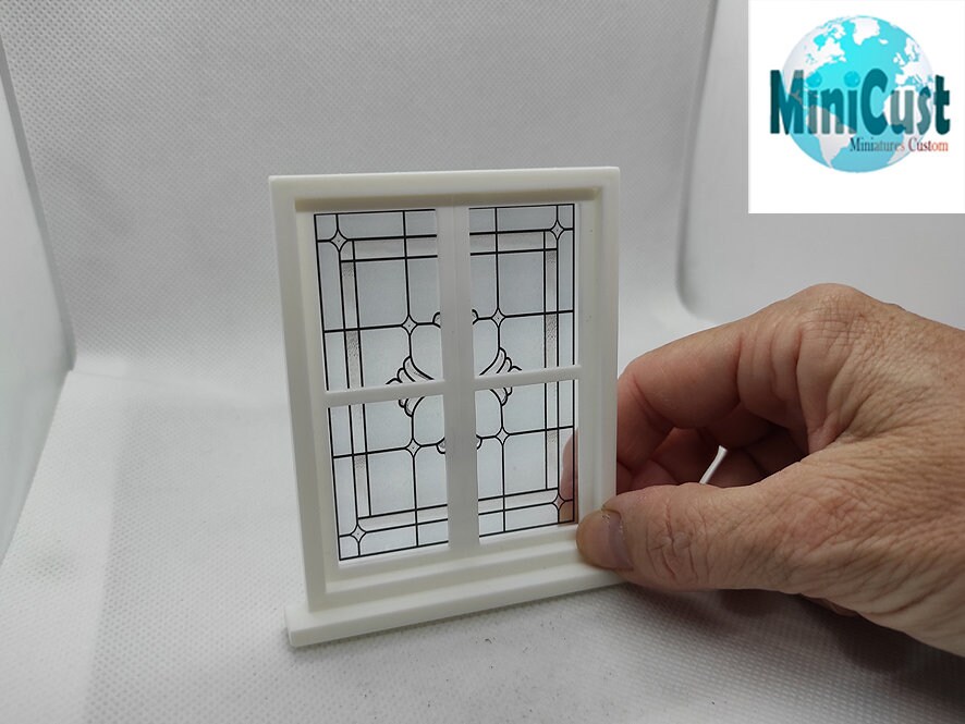 Miniature WINDOW Stained Glass. for Diorama Dollhouse - Etsy