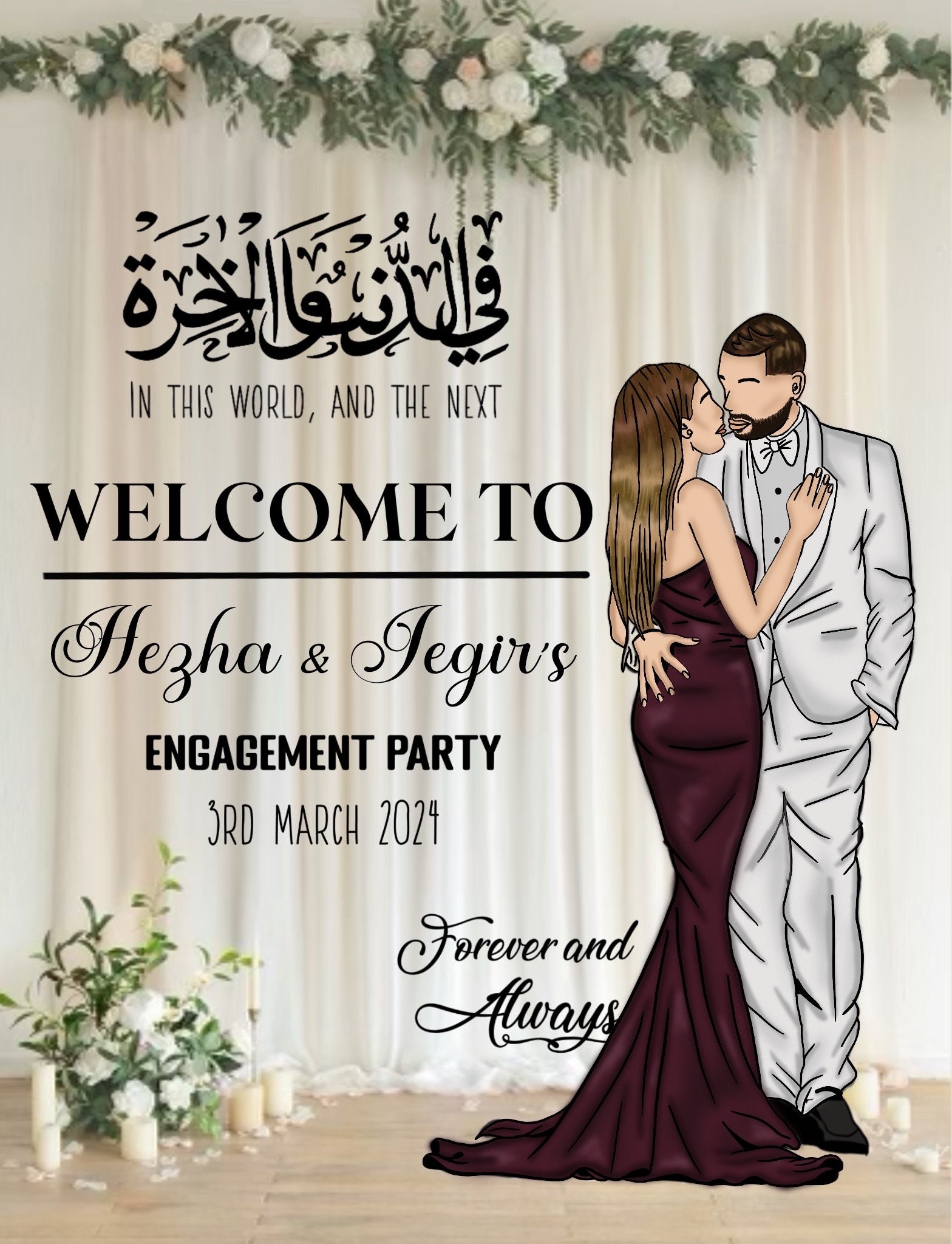 Personalised Wedding Sign | Engagement | Party Event Board | Couple - Etsy