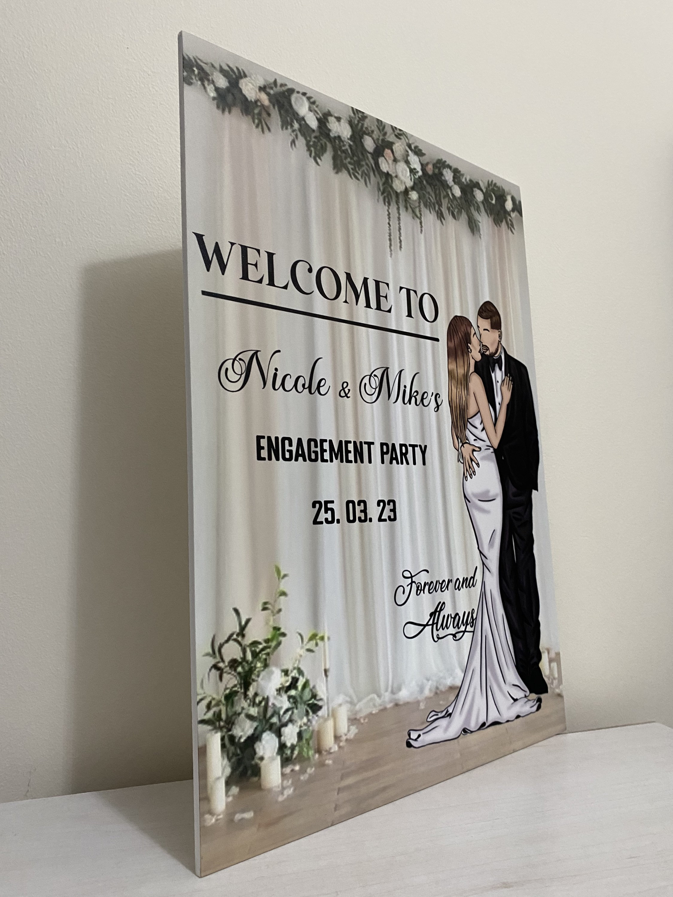 Personalised Wedding Sign | Engagement | Party Event Board | Couple - Etsy