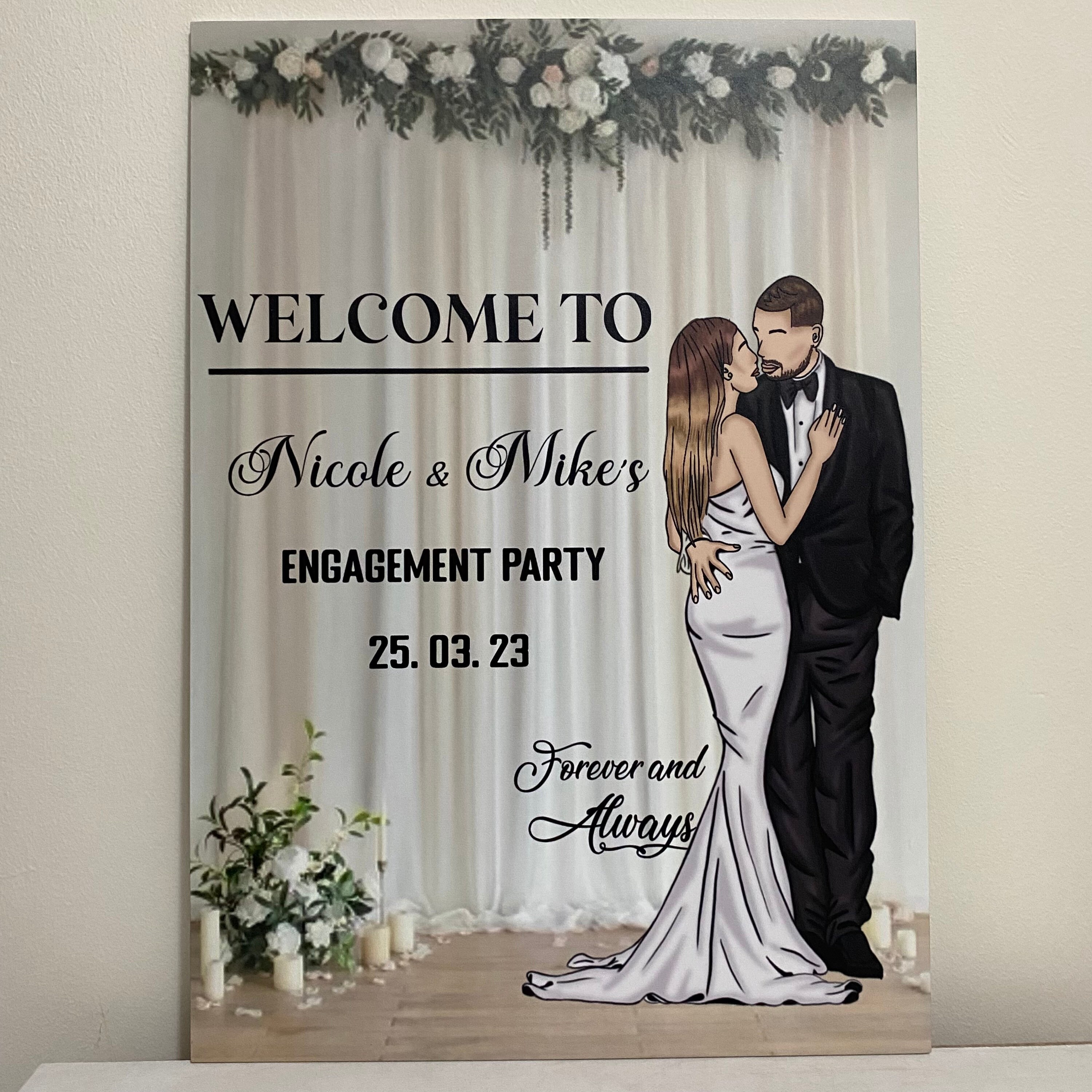 Personalised Wedding Sign | Engagement | Party Event Board | Couple - Etsy