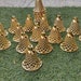 10 Piece Lot 2.5 Inches Golden Bell Christmas Tree Decoration Crafting ...