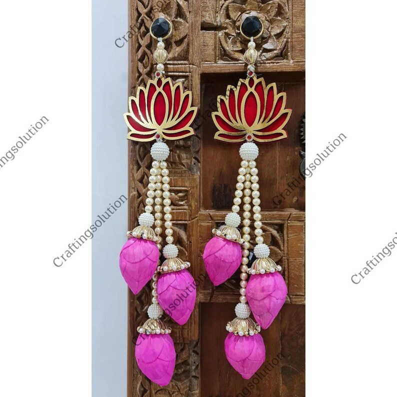 10 Pair of Lotus Hanging for Decoration Trendy Floral Wall Hangings ...