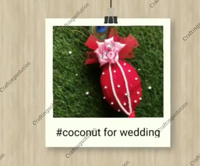 Decorative Sagun Nariyal Coconut for Pooja Decorated Dried Nariyal ...