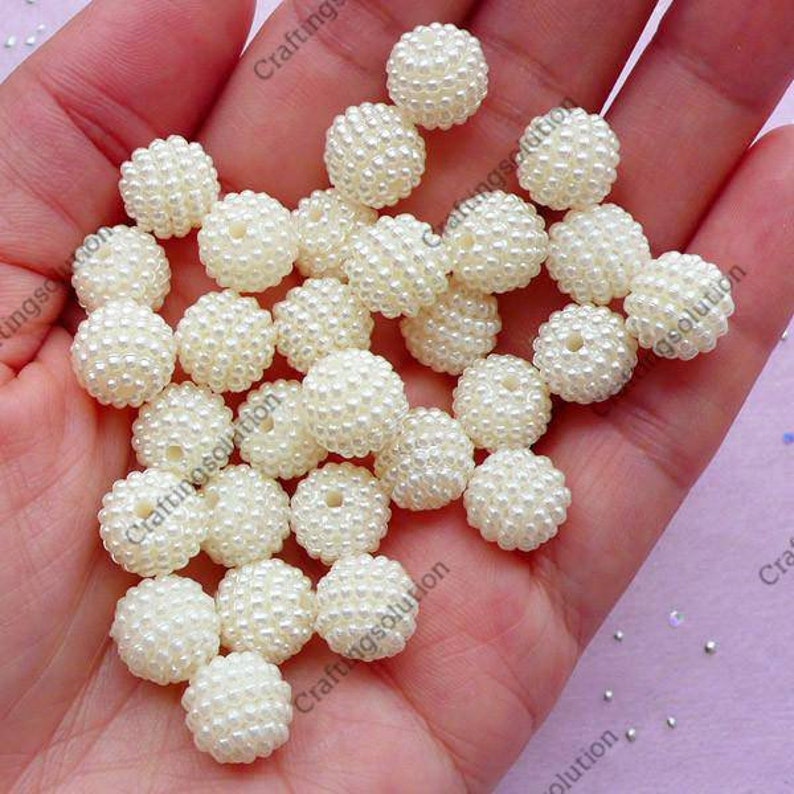 1 10 Piece Berry Beads Moti Ball for Crafting Jewellery Making Item ...