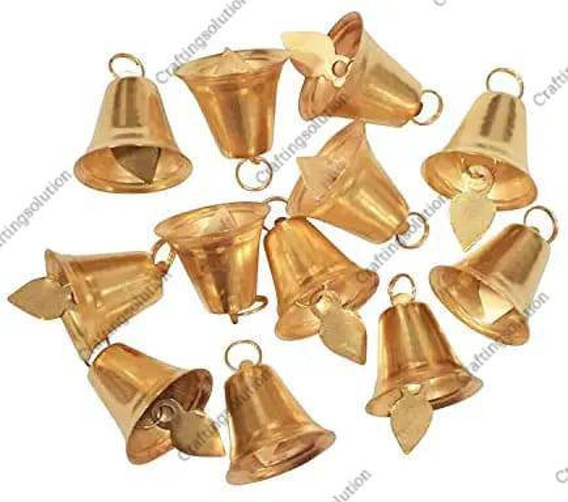 Beautiful Golden Metal Bells Little Bell Tiny Bells Brass Bell Vintage ...