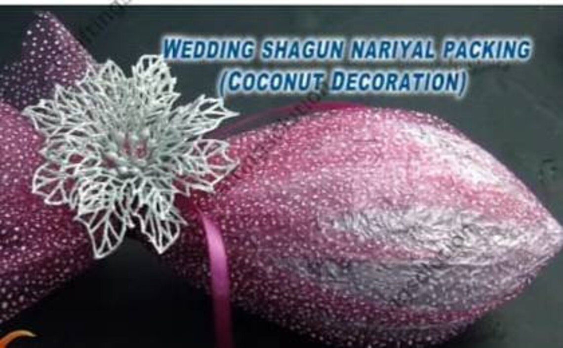 Decorative Sagun Nariyal Coconut for Pooja Decorated Nariyal - Etsy