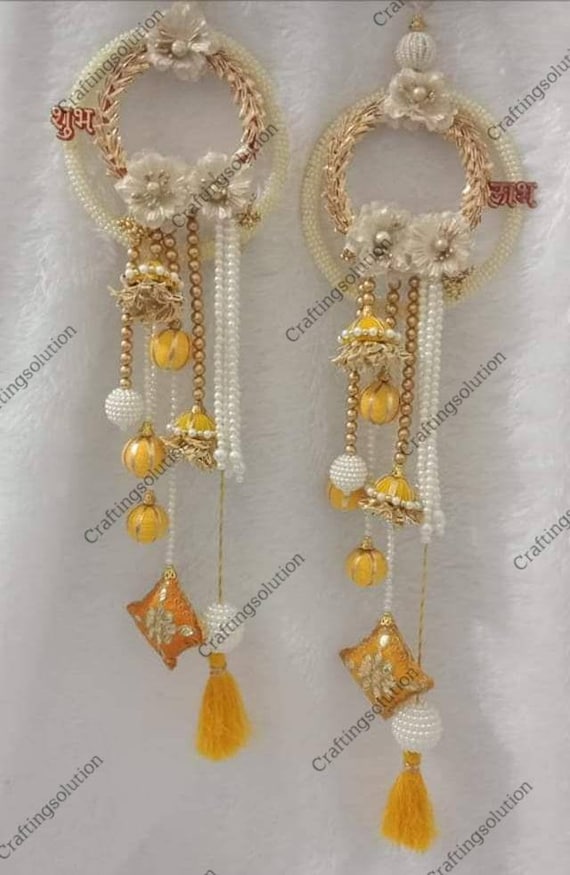 Wall Hanging Valance Toran Bangle Crafts Door Hanging Beads Traditional House warming Bandarwal Diwali Decoration Home Decor elegant Toran