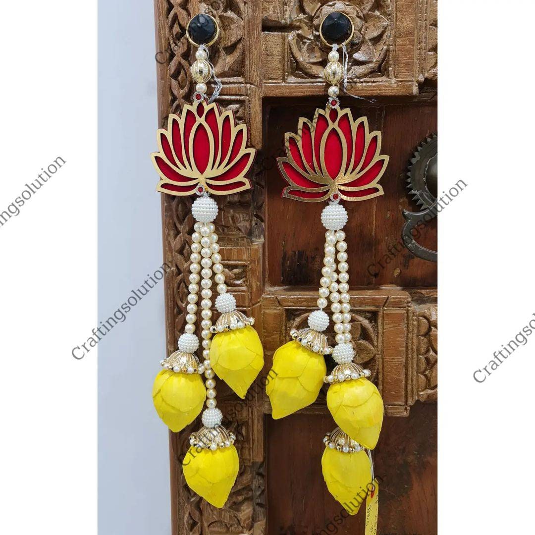 10 Pair of Lotus Hanging for Decoration Trendy Floral Wall Hangings ...