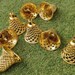 Golden Bells 10 Piece Lot 4.5 Inches Christmas Tree Decoration Crafting ...