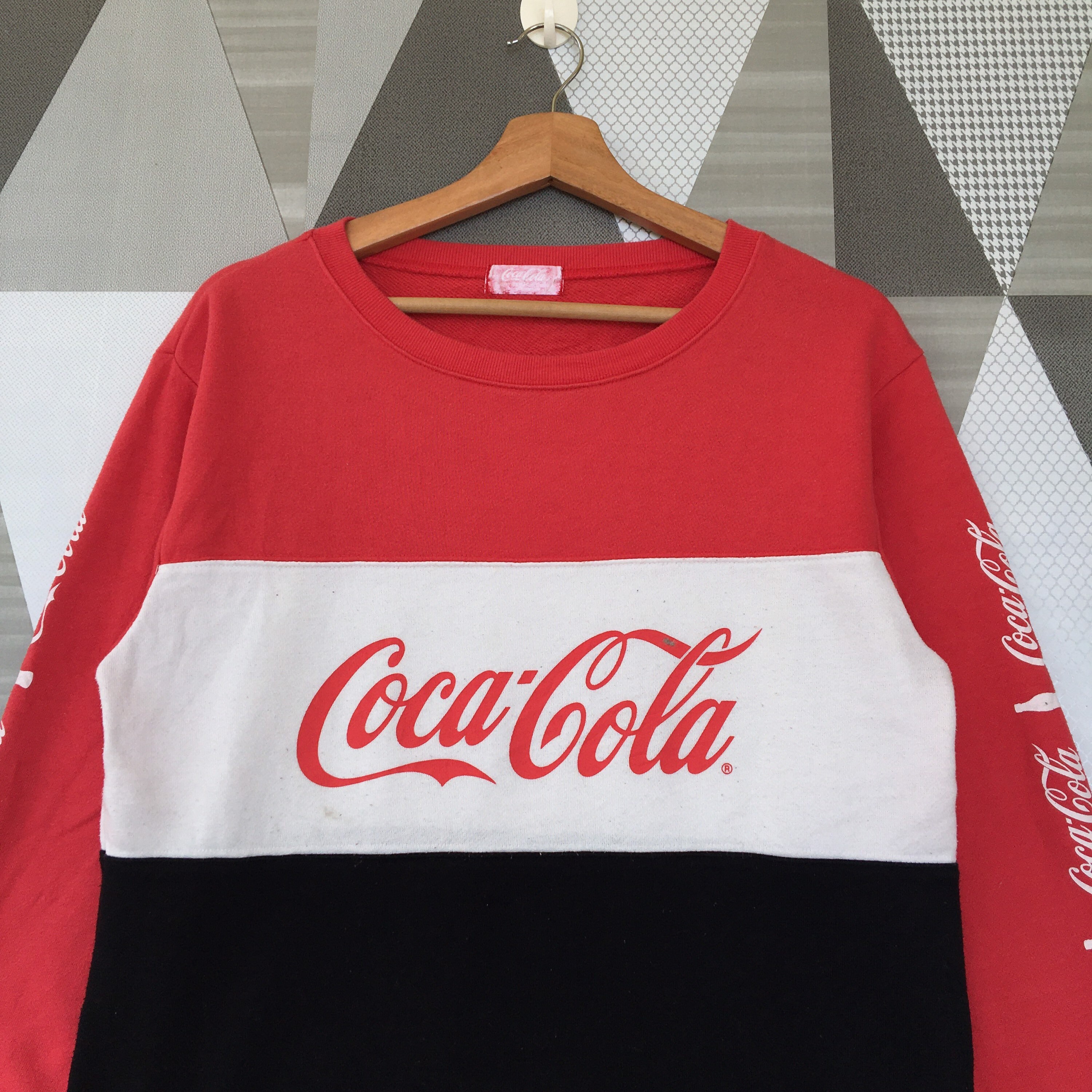 Coca-cola Sweatshirt Pullover Jumper Print Out Logo / Coca Cola Coke ...