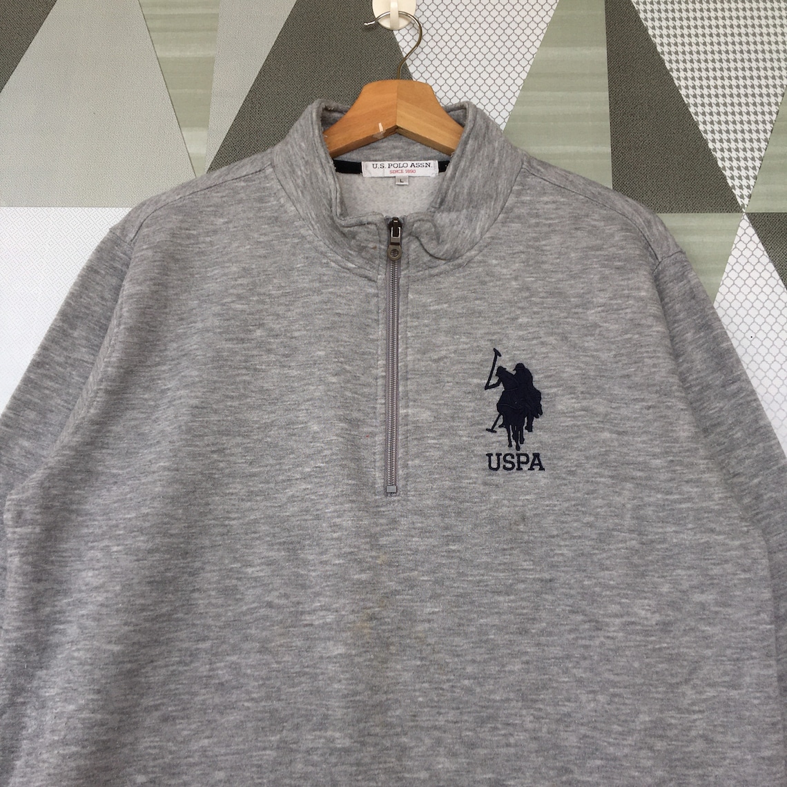 Vintage USPA Us Polo Association Sweatshirt Half Zip Pullover - Etsy España