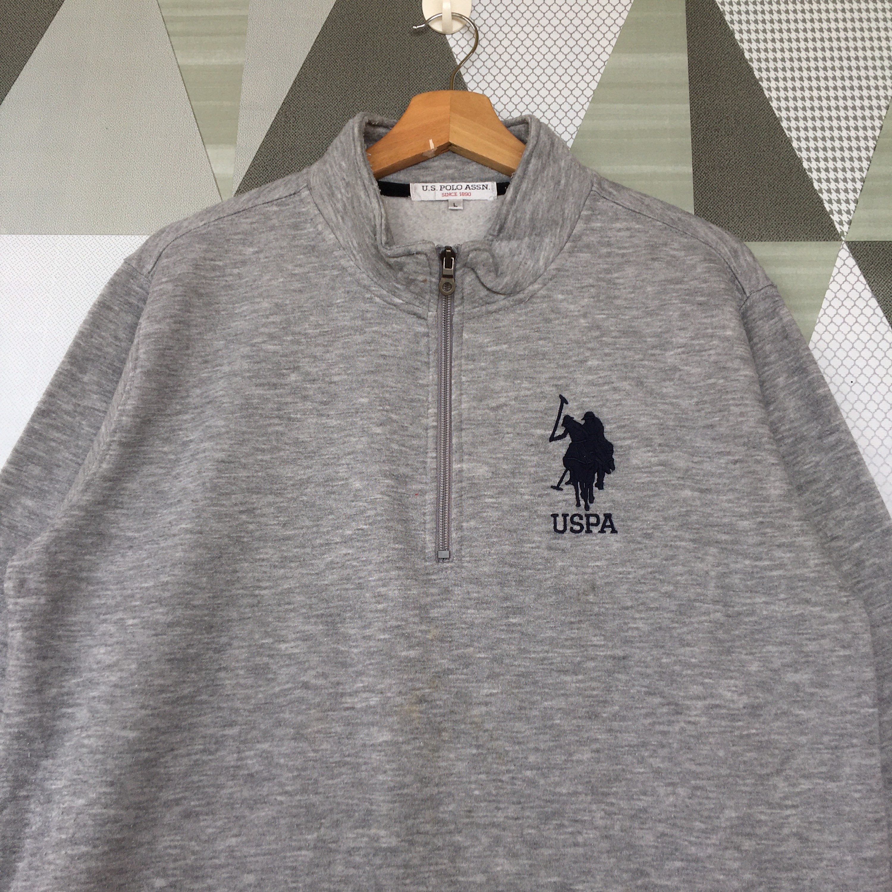 Vintage USPA Us Polo Association Sudadera Half Zip Pullover | Etsy