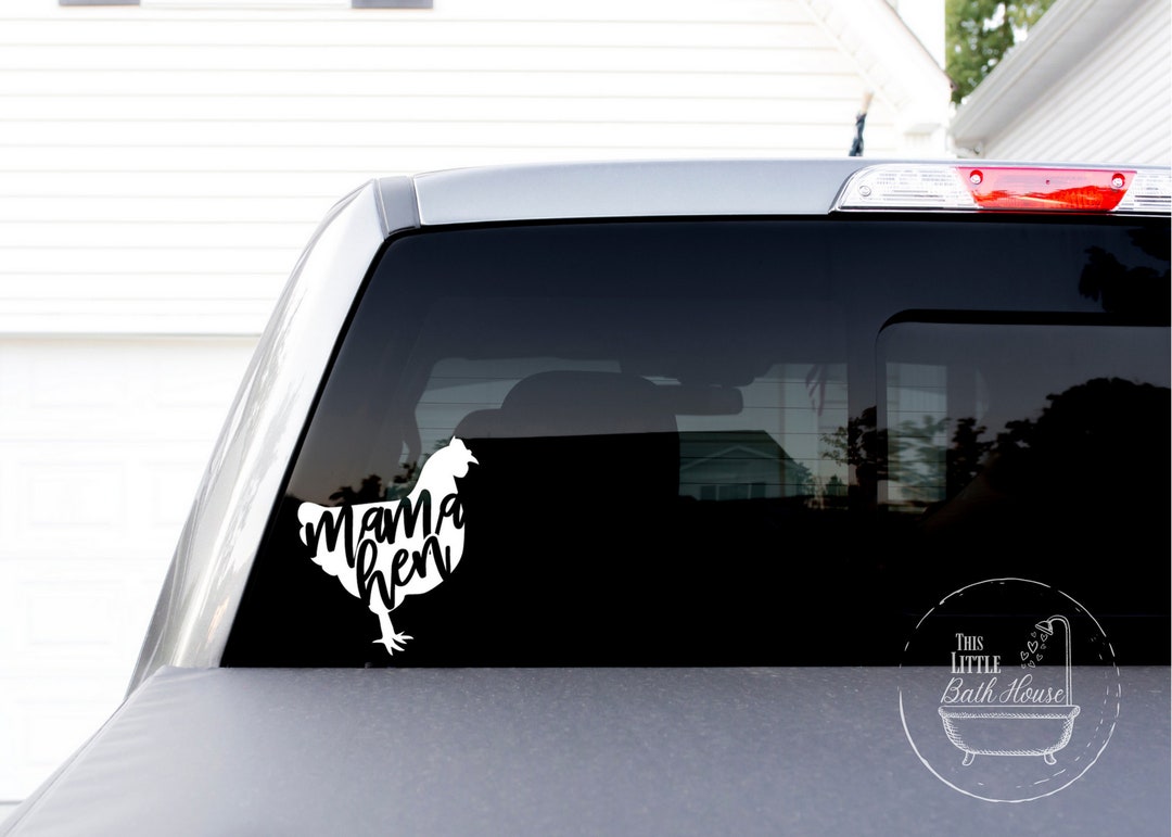 Mama Hen Vinyl Decal, Vinyl Decal, Car Decal, Water Bottle Sticker ...
