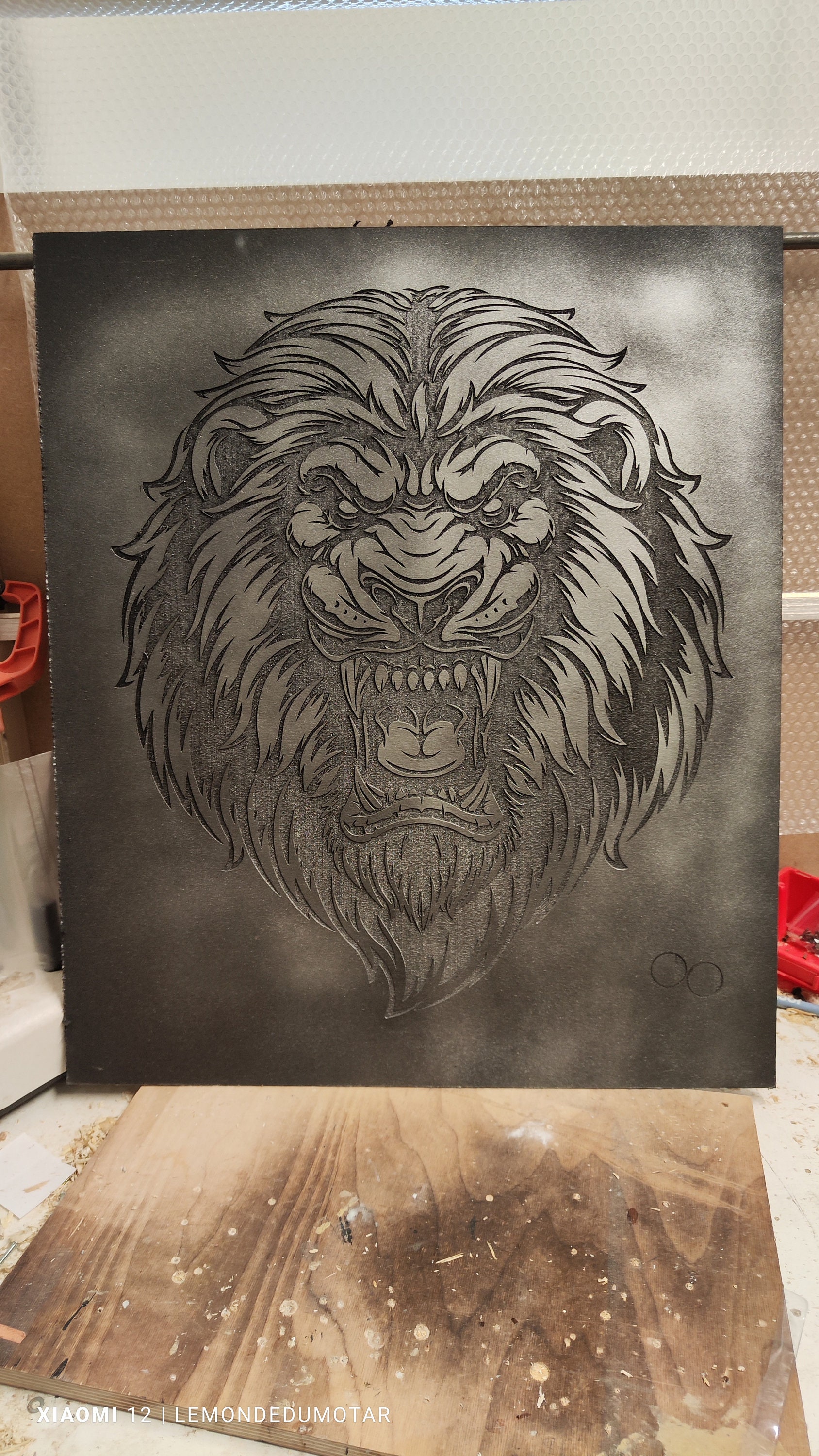 Reign of the King Laser Engraving of Lion on Kromat, Limited Edition of ...