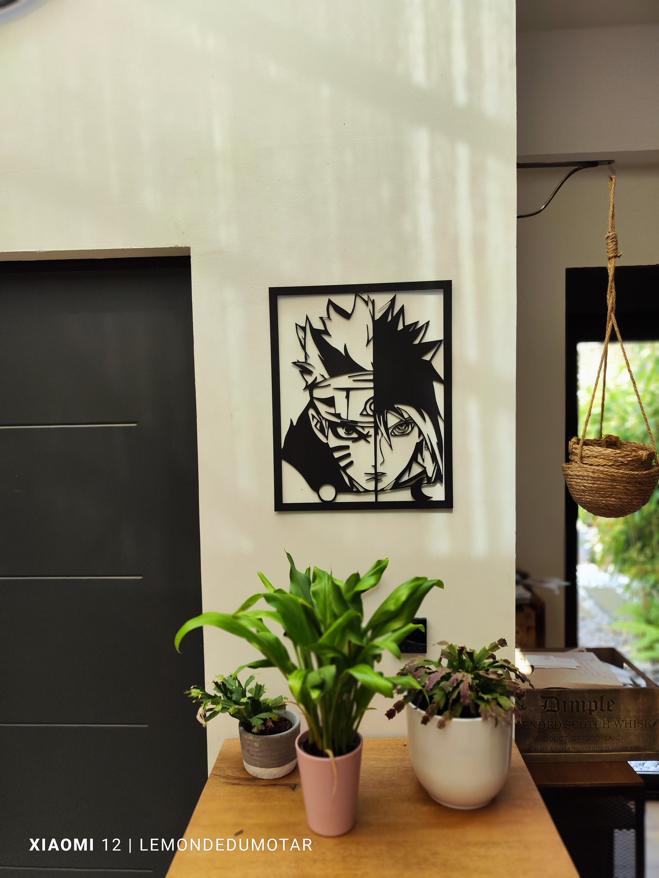 Manga the Face Has Two Faces Wall Decoration Black - Etsy