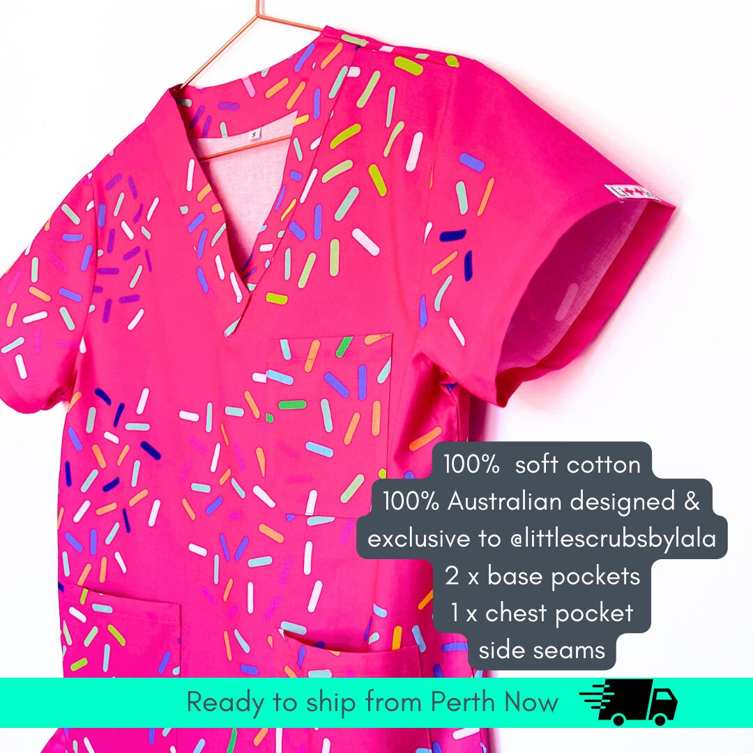 Cotton Fun Scrub Top Australia 100s & Thousands - Etsy