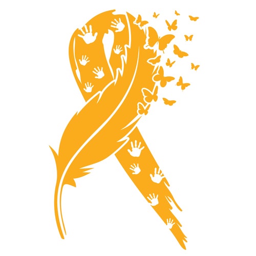 Orange Gold Cancer Ribbon Earrings Titanium or Stainless Steel - Etsy