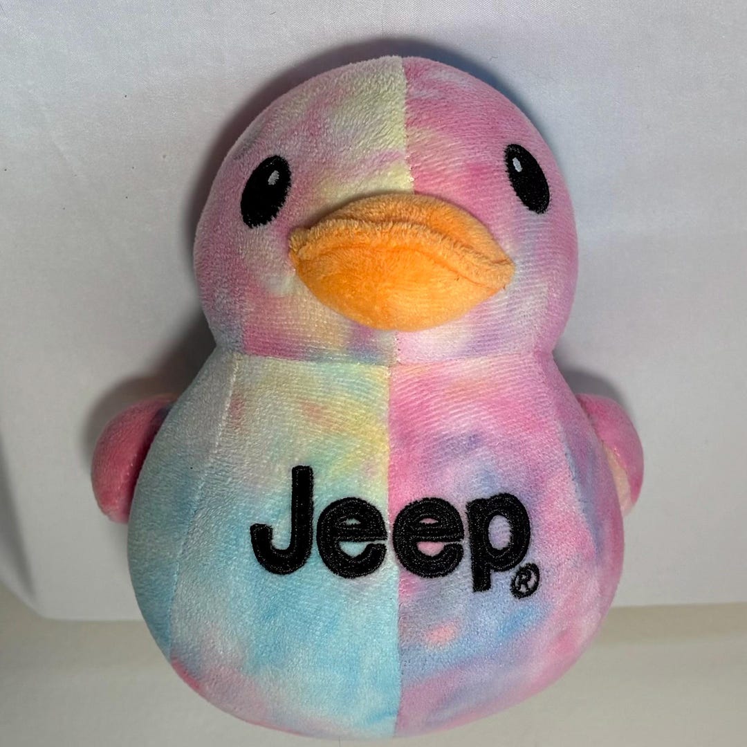 Tie-dye Jeep Text Logo Duck Stuffed Animal Plush Toy - Etsy