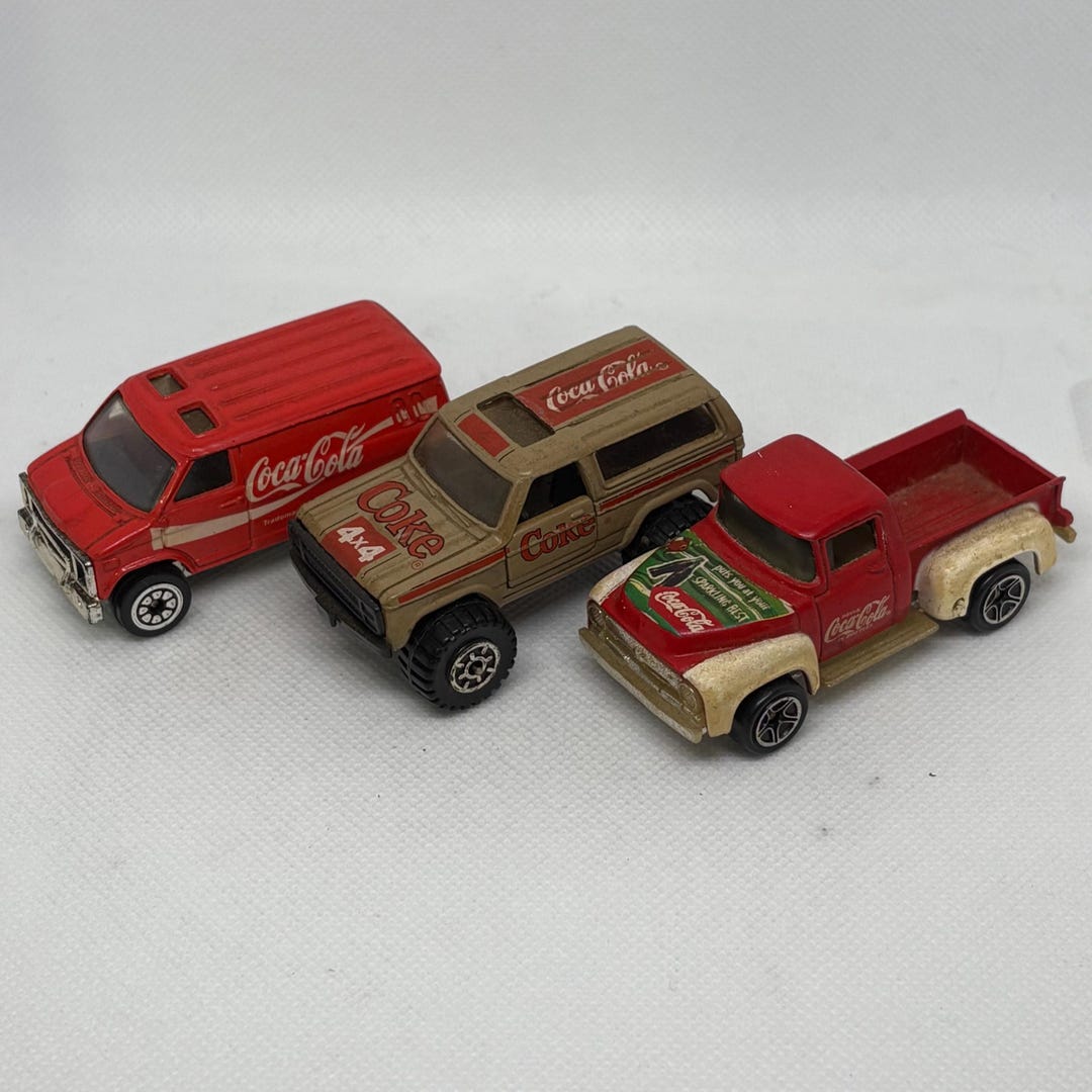Coke Trucks Vintage Coca-cola Lot of 3 Diecast Vehicles matchbox and ...