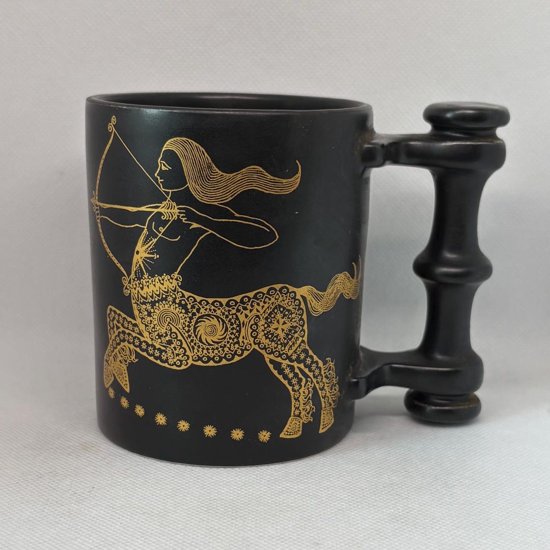 Vintage Portmeirion Pottery Zodiac Sagittarius the Archer Mug Designed ...