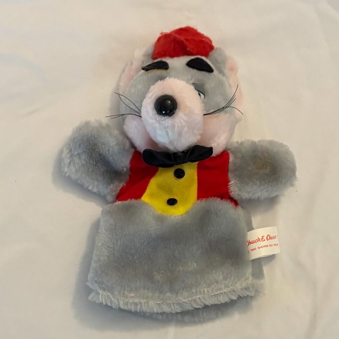 Vintage Chuck E. Cheese Hand Puppet From the Pizza Time Theatre Era ...