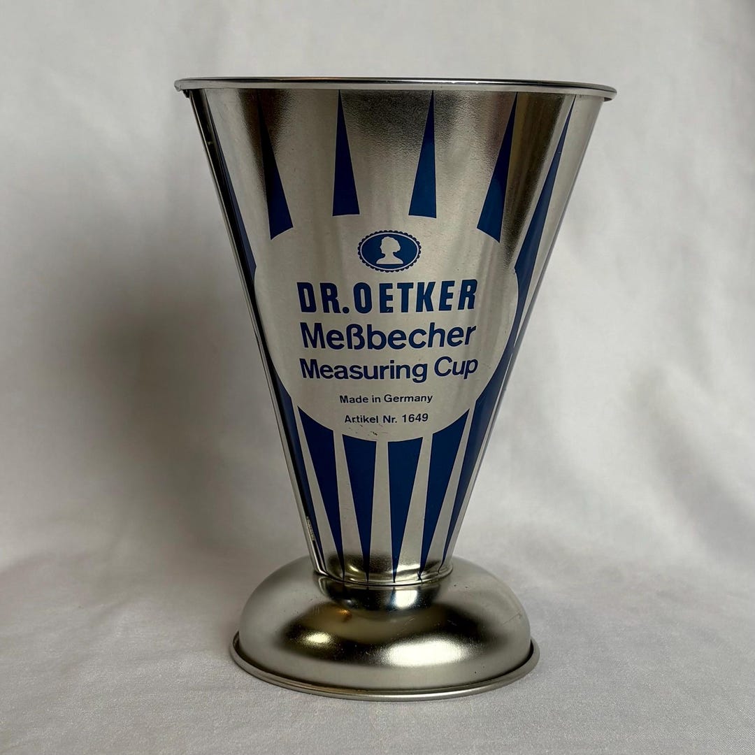Dr. Oetker Meßbecher Metal Measuring Cup Made in Germany Model # 1649 ...
