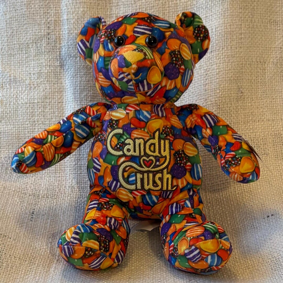 Candy Crush Saga 12-inch Candy Game Pattern Printed Teddy Bear Stuffed ...