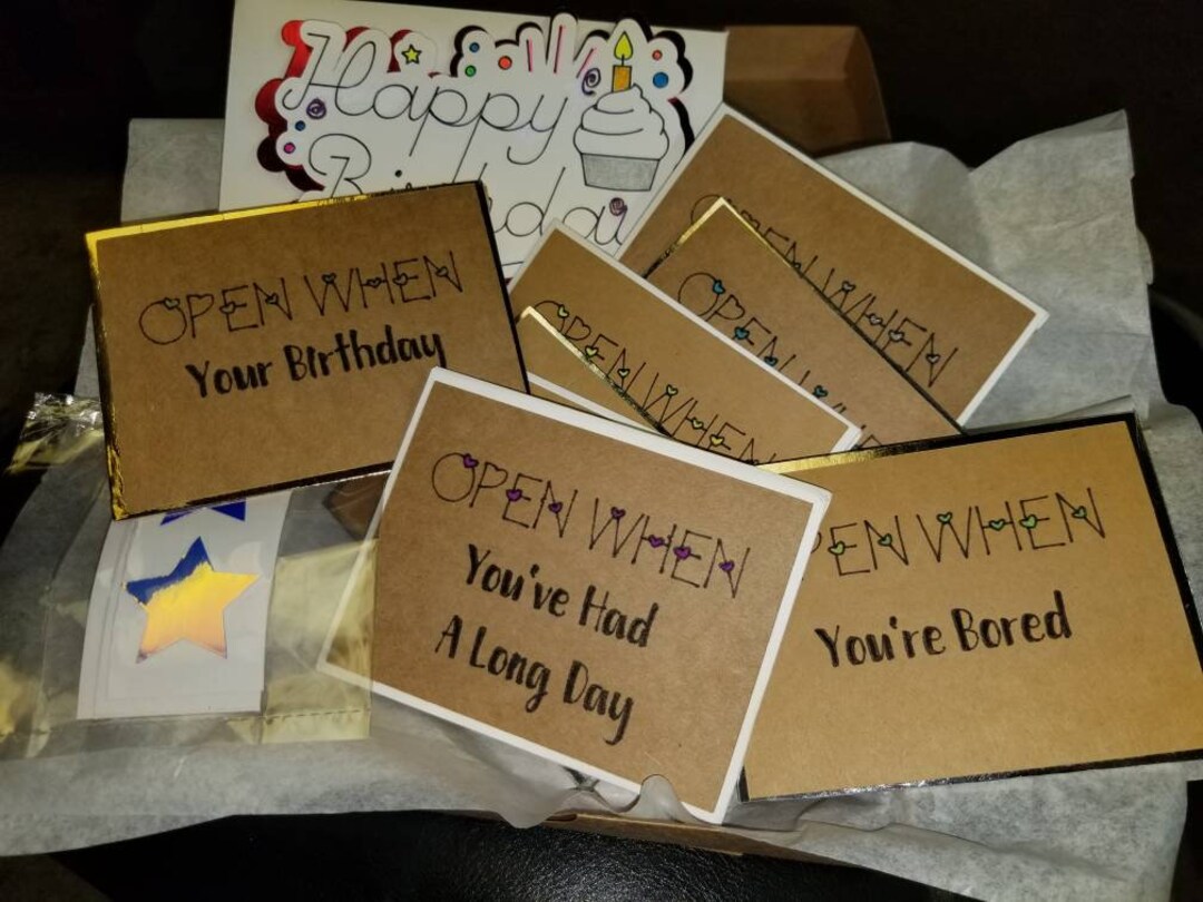 Open When Gift Envelopes Gift Set Long Distance Gift Box - Etsy